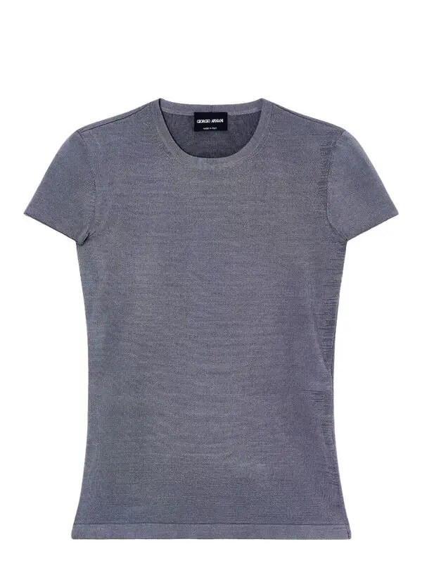 Giorgio Armani Crew Neck Short Sleeve T-shirt - Grey