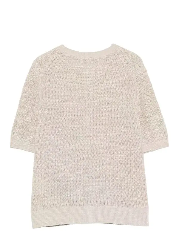 Marc O'polo Short-sleeve Knit Cardigan - Neutrals