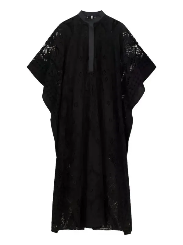 Liviana Conti Cassidy Lace-knit Kaftan Midi Dress - Black