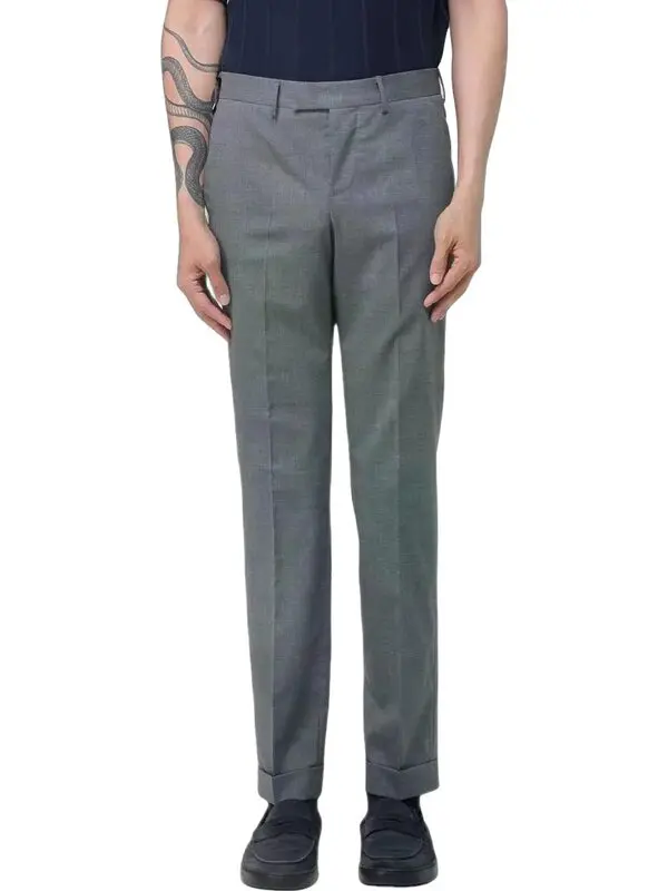PT TORINO Tailored Pressed-crease Trousers - Grey