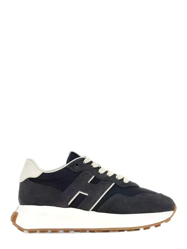 Hogan H641 Suede And Technical Fabric Sneakers - Blue