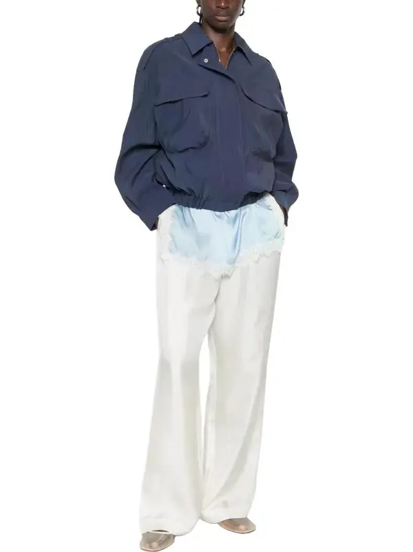 VICOLO Elasticated-hem Jacket - Blue
