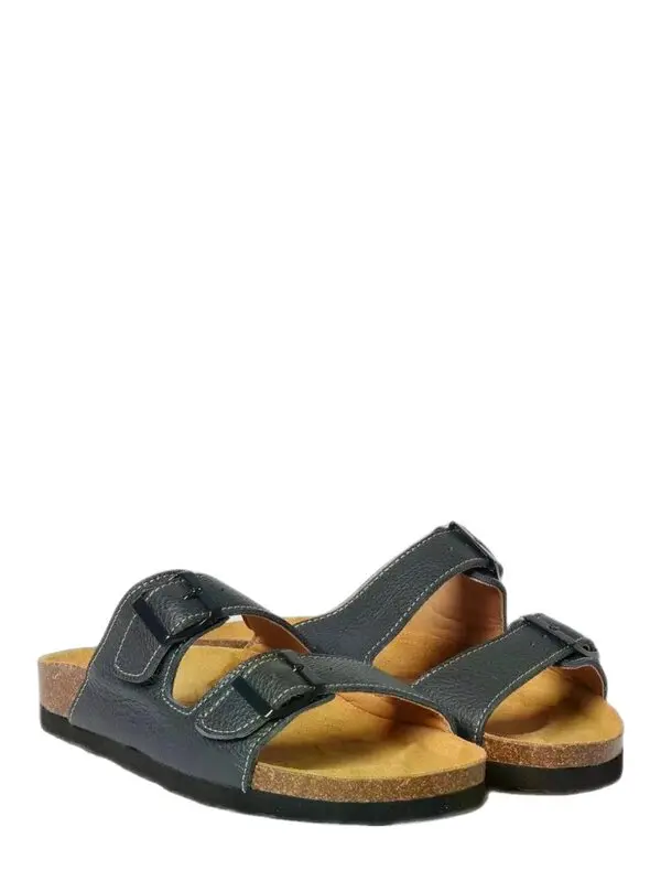 Woolrich Adjustable Buckle Leather Sandals - Grey