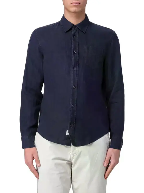 BLAUER. Linen Shirt - Blue