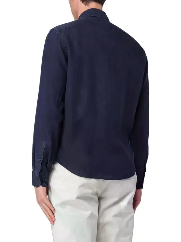 BLAUER. Linen Shirt - Blue