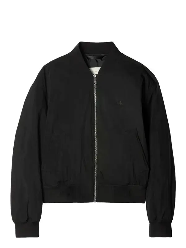 Calvin Klein Embroidered Zip-up Jacket - Black