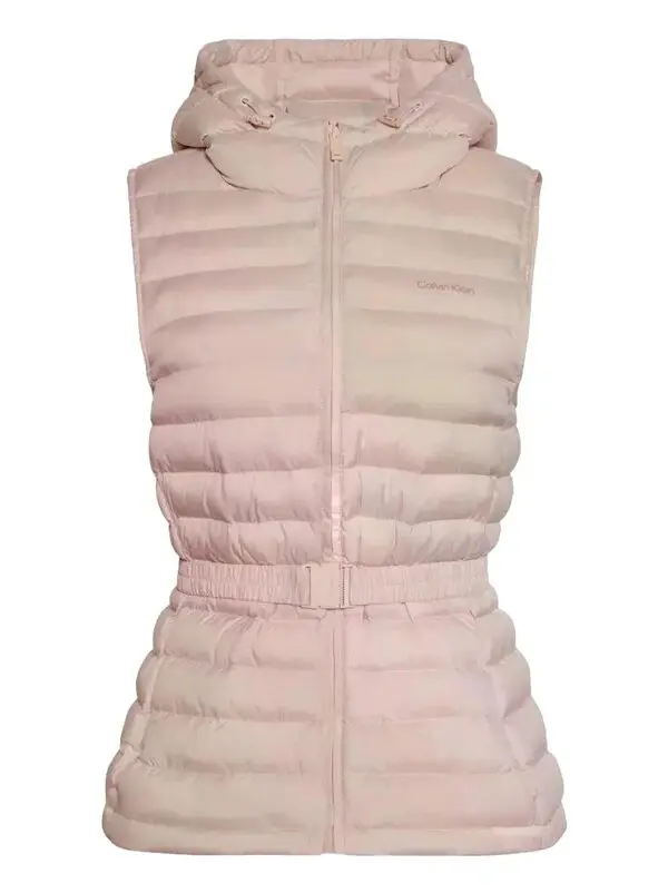 Calvin Klein Quilted Hooded Gilet - Neutrals
