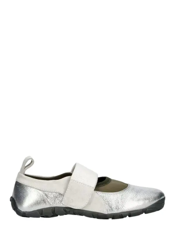 WALES BONNER Metallic Touch-strap Ballet Flats - Silver