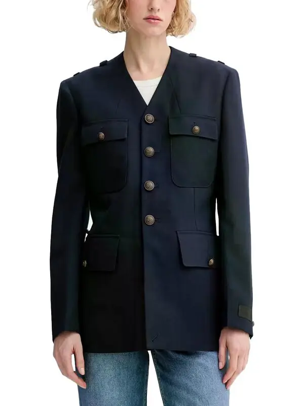 Kenzo Multi-pocket Military Jacket - Blue