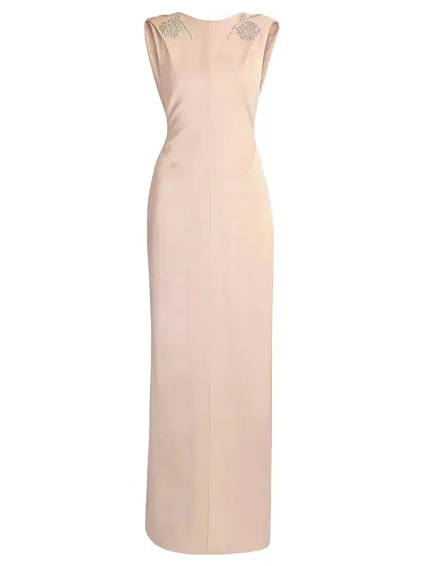 Erdem Embroidered Draped Maxi Dress - Pink