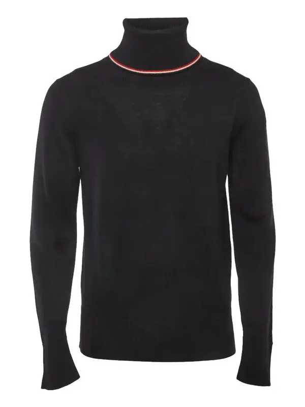 Moncler Virgin Wool Turtleneck Sweater - Blue