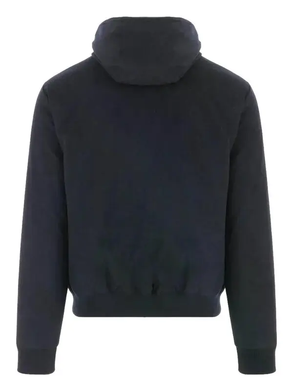 MOORER Hooded Zip-up Jacket - Black