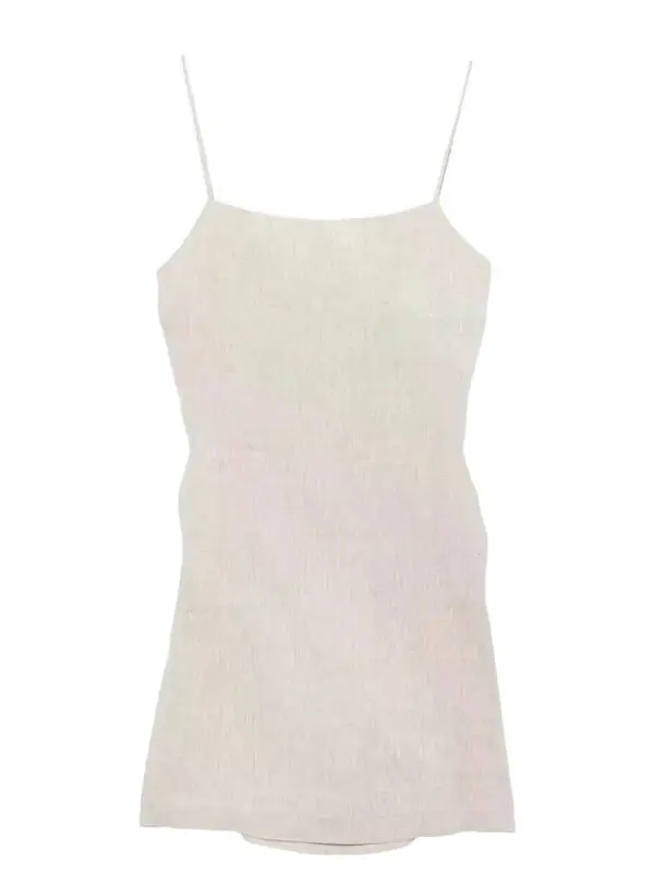 Enza Costa Beige Square Neck Mini Dress - Neutrals