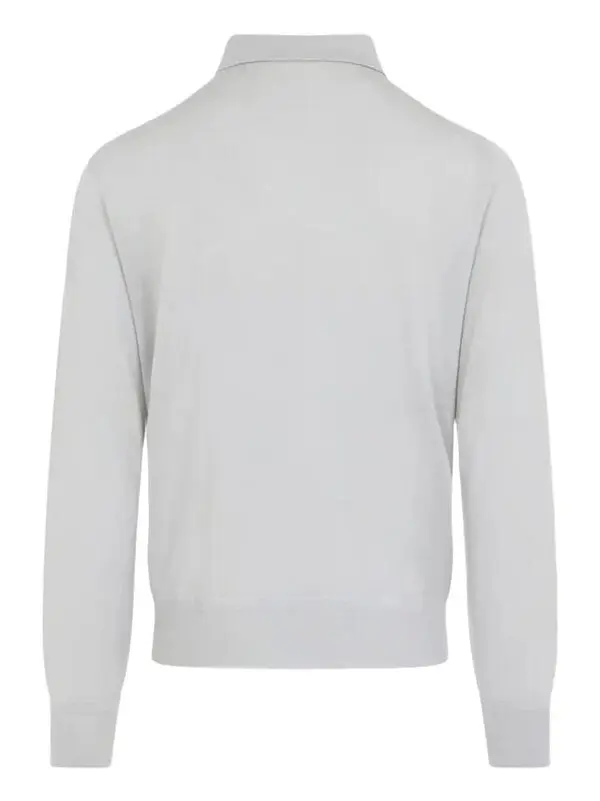 TOM FORD Long-sleeves Polo Shirt - Grey