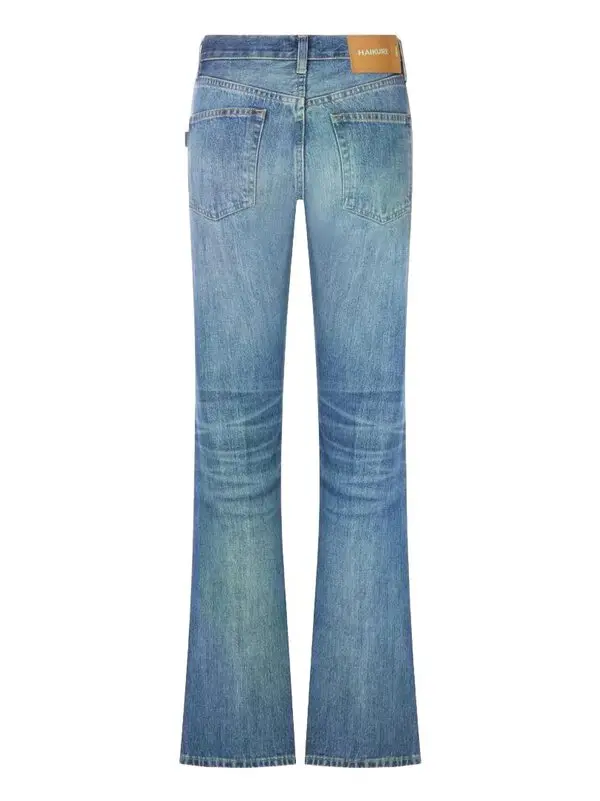 HAIKURE Faded Effect Flared Jeans - Blue