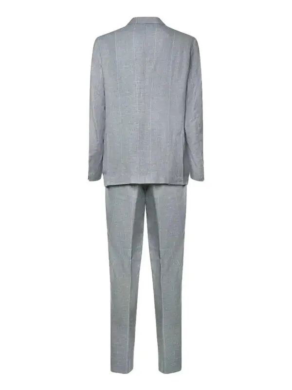 Eleventy Check-pattern Single-breasted Suit - Grey