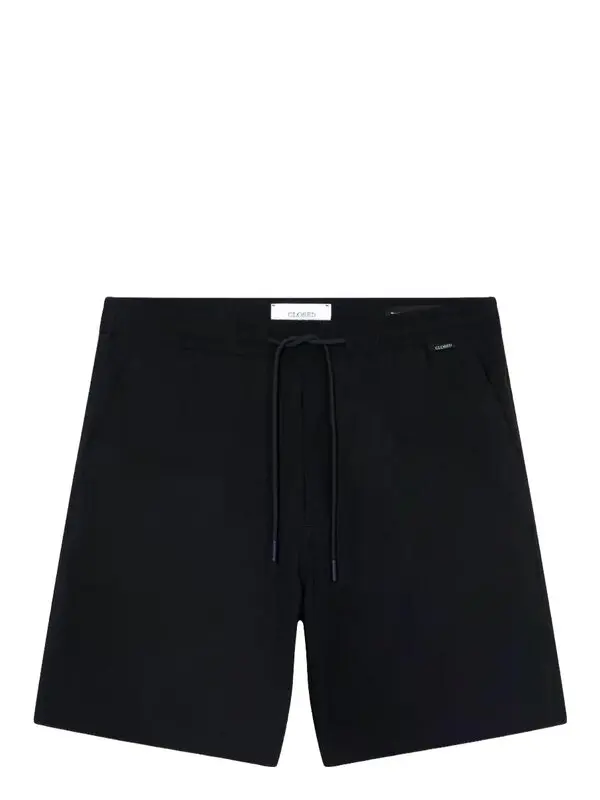 Closed Drawstring Waist Shorts - Blue
