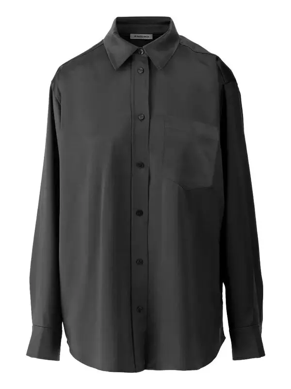 BY MALENE BIRGER Audrey Chest Pocket Shirt - Black