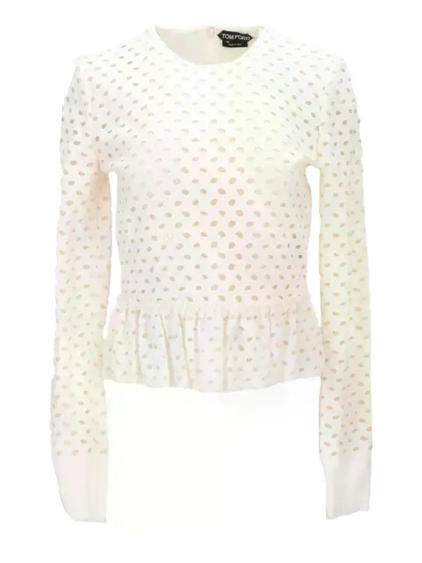 TOM FORD Broderie Anglaise Blouse - White