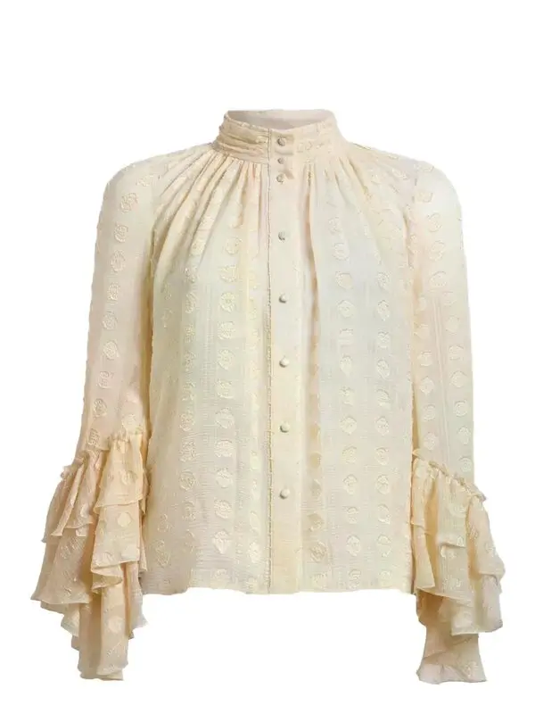 Etro Jacquard Shirt With Fil Coupé Detailing - Neutrals