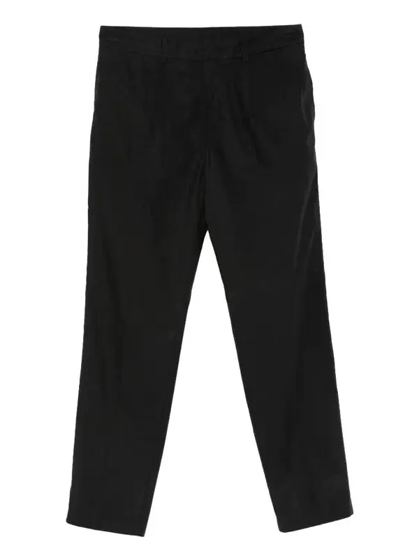 Emporio Armani Straight-leg Pleated Trousers - Black
