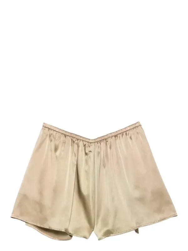 Enza Costa Elasticated Waistband Shorts - Brown