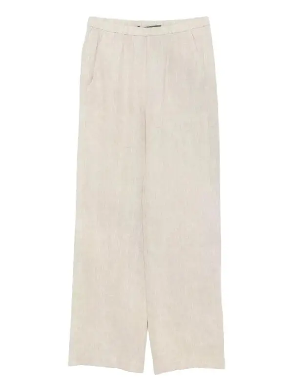 Enza Costa Wide-leg Trousers With Elasticated Waist - Neutrals