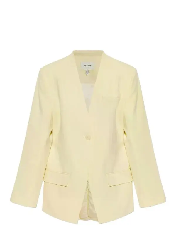 GESTUZ Single-breasted Blazer - Yellow