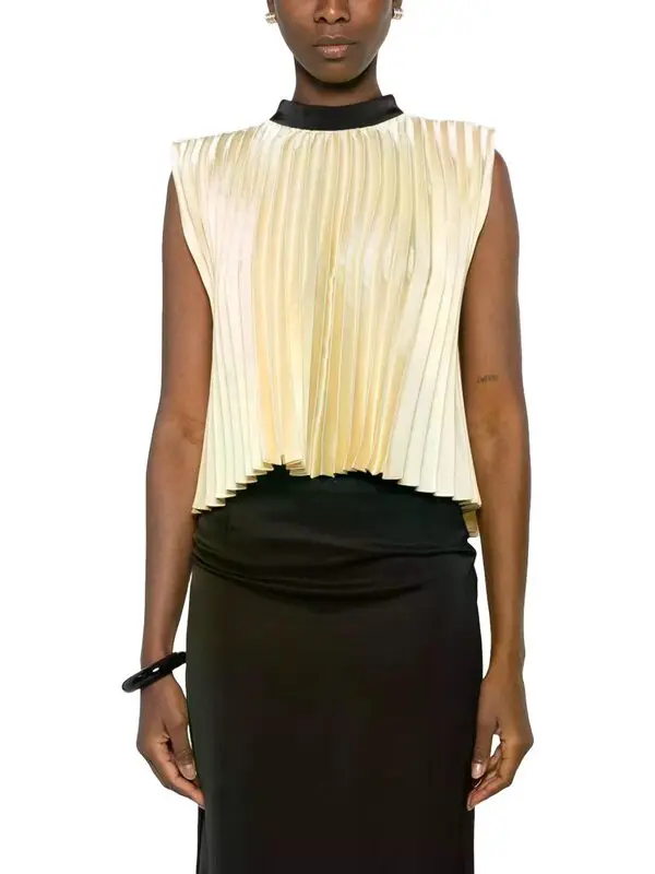 Sandro Pleated Blouse - Yellow