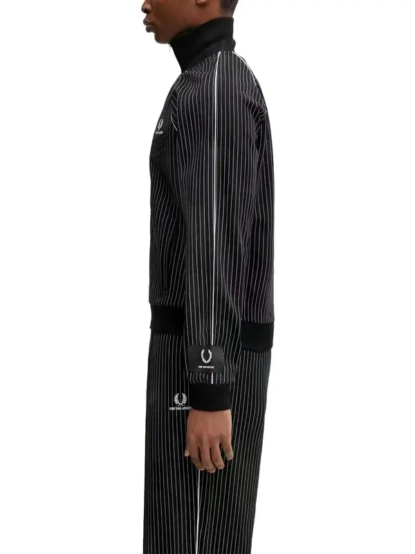 Fred Perry Pinstripe Track Jacket - Black
