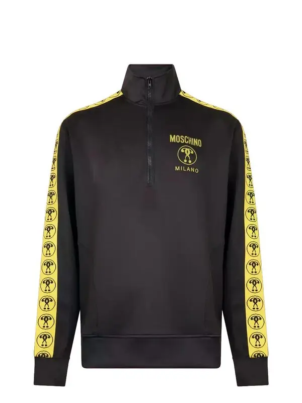 Moschino Print Half-zip Sweatshirt - Black