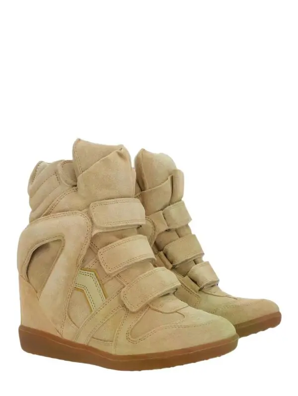 Isabel Marant Étoile Bekett Touch-strap Wedge Sneakers - Neutrals