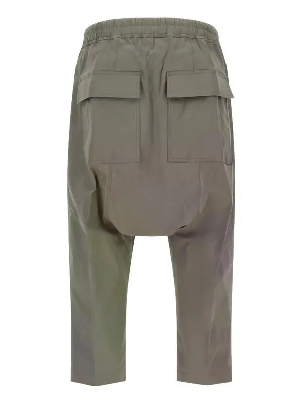 Rick Owens Cropped Drawstring Trousers - Grey