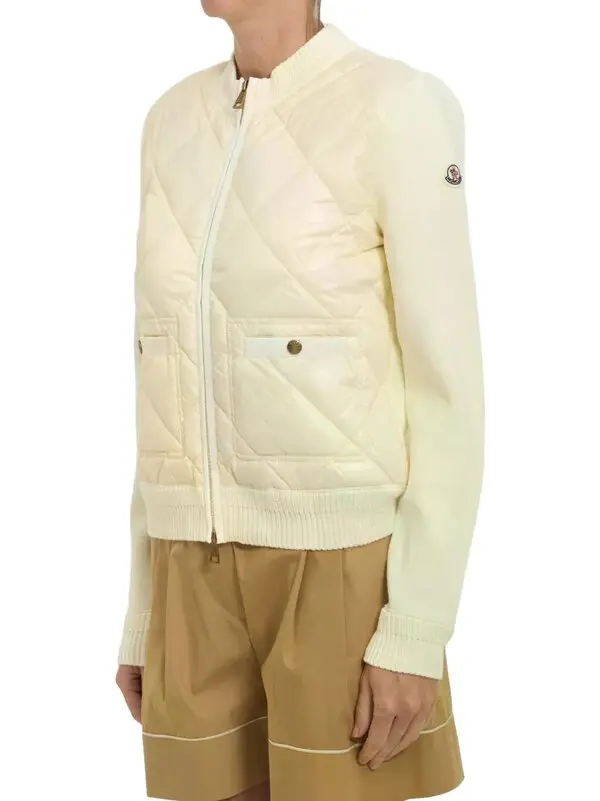 Moncler Diamond-quilted Padded Jacket - Neutrals