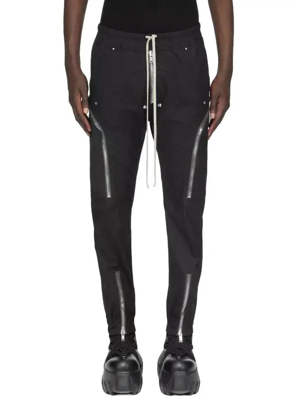 Rick Owens Tower Heizer Cargo Pants In Heavy Poplin - Black