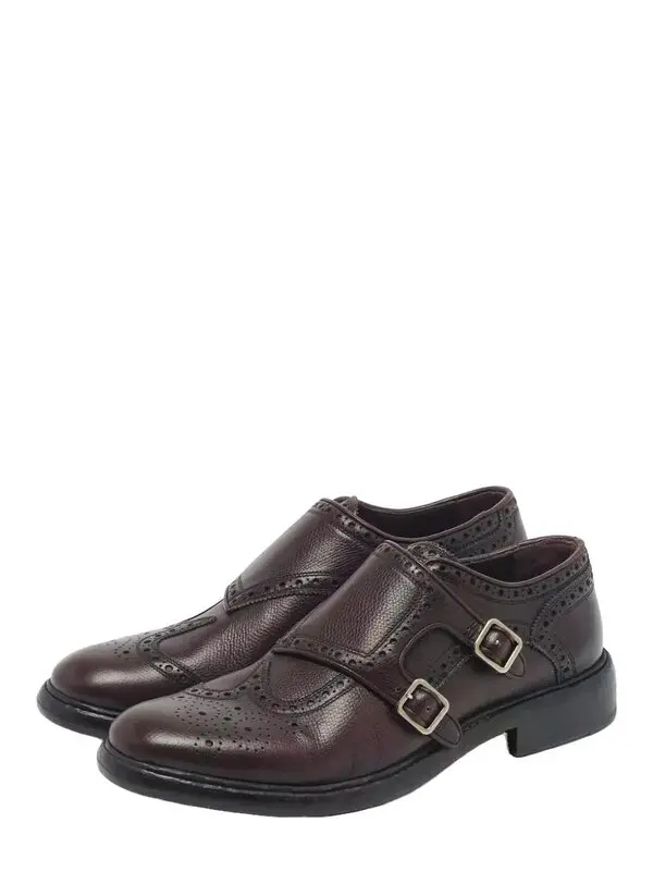 Burberry Delmar Double-buckle Monk Shoes - Red