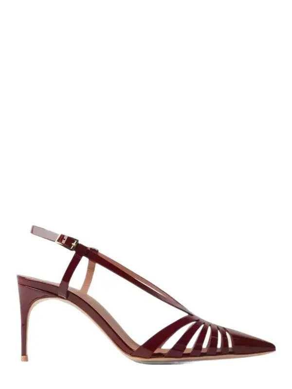 MALONE SOULIERS Janette 70 Cage Slingback Pumps - Red