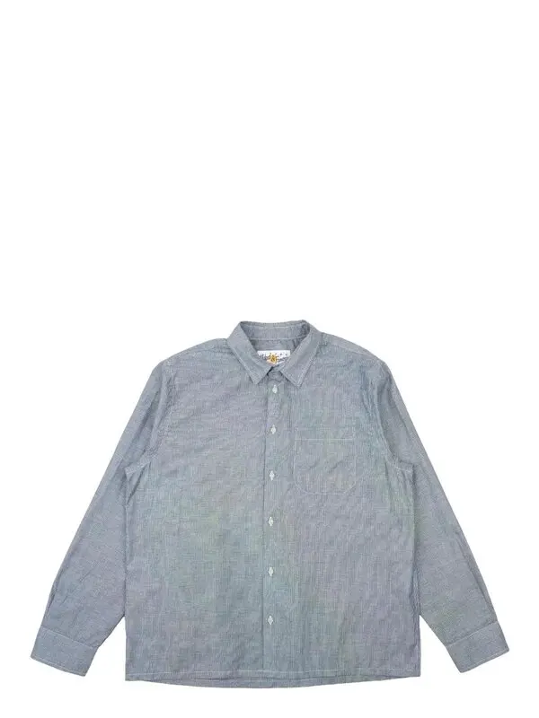 Naked & Famous Denim True Striped Shirt - Blue
