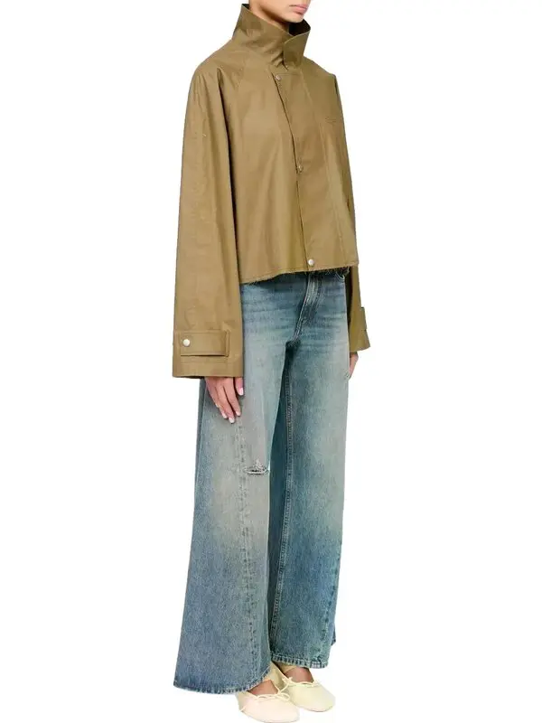MAISON MARGIELA Coated Trench Jacket - Brown