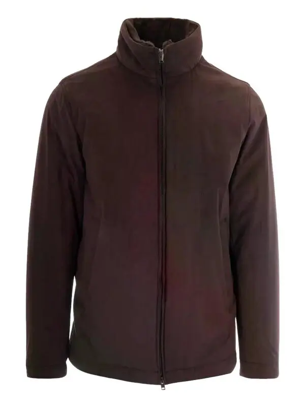 Herno High-neck Zip-up Jacket - Brown