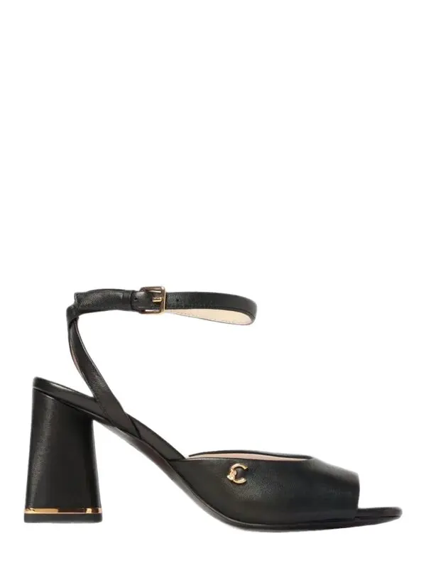 COCCINELLE Leather Heeled Sandals - Black