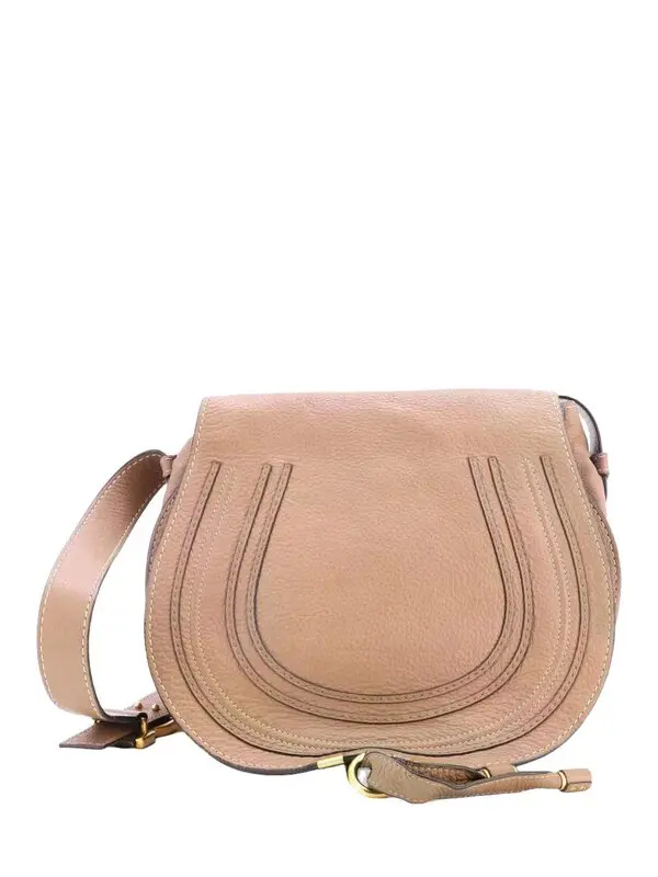 Chloé Marcie Leather Medium Crossbody Bag - Brown