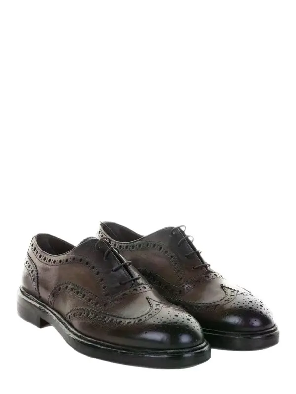 FRANCO FEDELE Brogue Detail Oxford Shoes - Brown