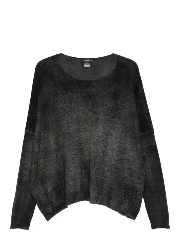 Avant Toi Faded Effect Sweater - Grey