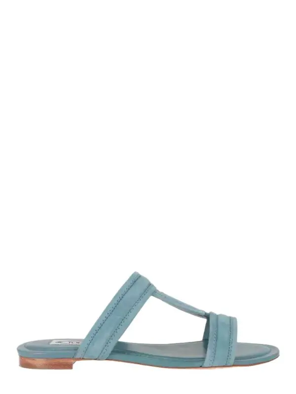 TOD'S Suede T-bar Sandals - Blue