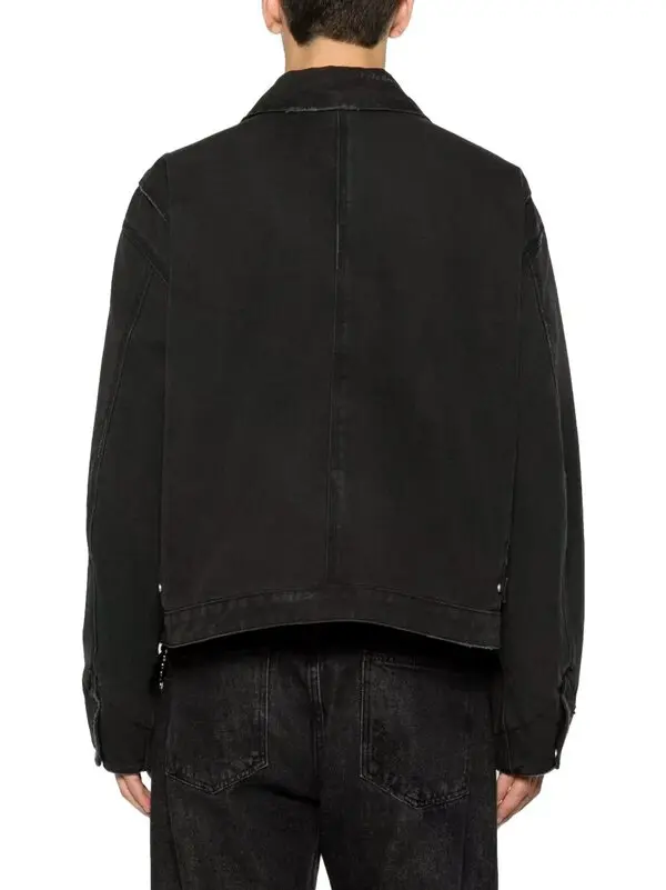 REPRESENT Worker Distressed-effect Denim Jacket - Black