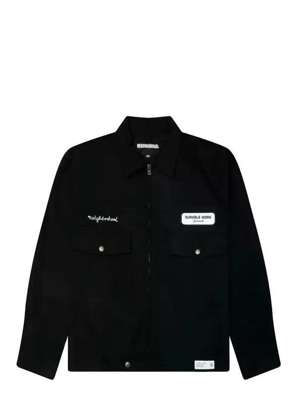 NEIGHBORHOOD Logo-embroidered Zip-up Jacket - Black