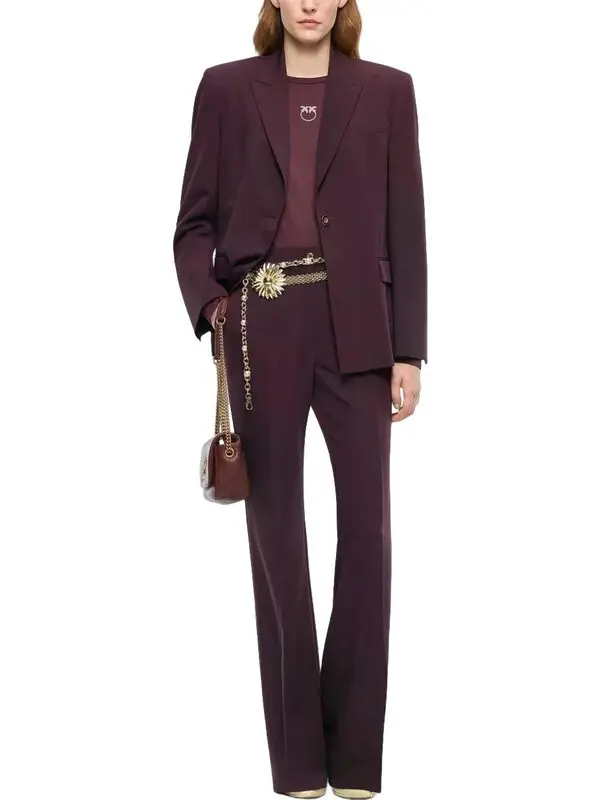 Pinko Pressed Crease Wide-leg Trousers - Brown