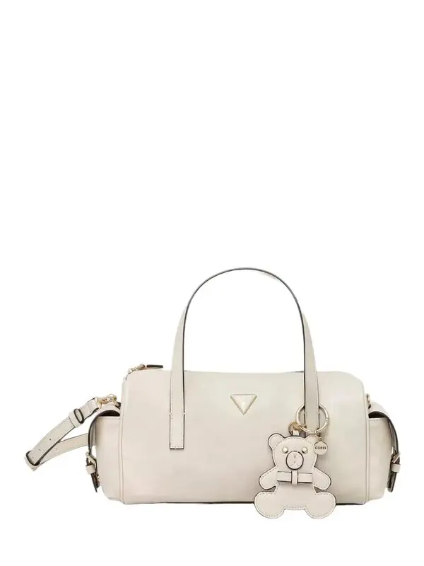 Guess Kassie Bear-charm Bowling Bag - Neutrals
