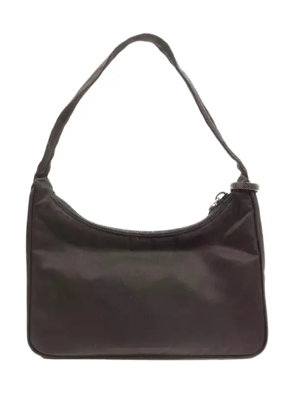 Prada Logo Plaque Tote Bag - Black